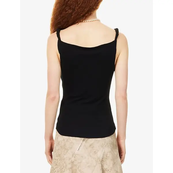 VIVIENNE WESTWOOD Anna Cowl Neck Knit Top - Black