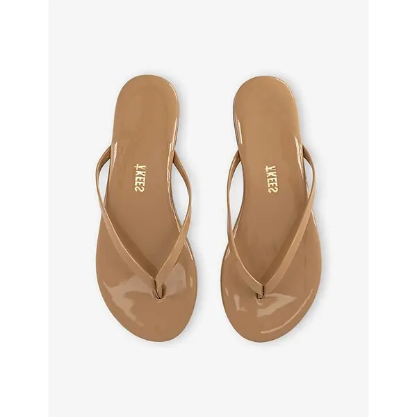 Tkees Lily Nude Foundations Leather Flip-flops - Cocobutter Gloss