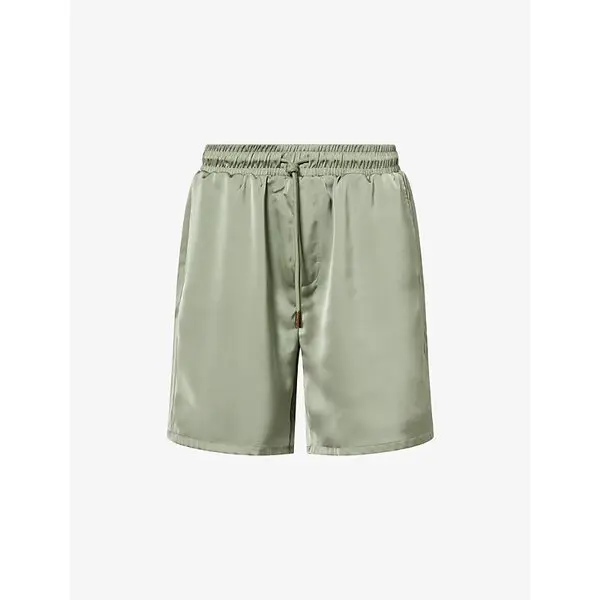 HONOR THE GIFT Drawstring Relaxed-fit Satin Shorts