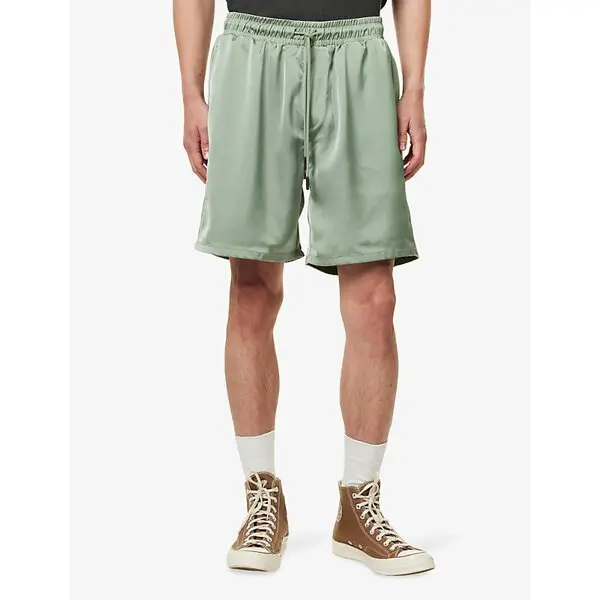HONOR THE GIFT Drawstring Relaxed-fit Satin Shorts