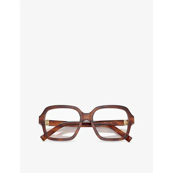Miu Miu Acetate Square Frame Eyeglasses - Brown