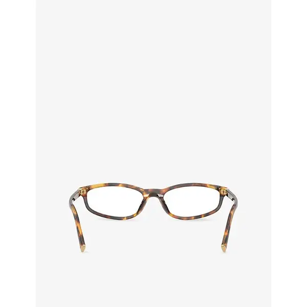 Miu Miu Mu 01zv Oval-frame Acetate Eyeglasses - Brown