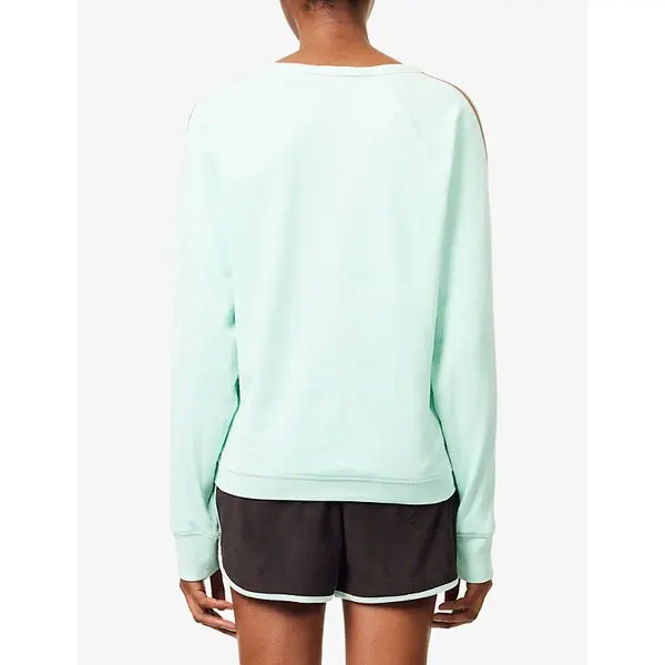 ADANOLA Terry Towel Cotton V-neck Sweatshirt