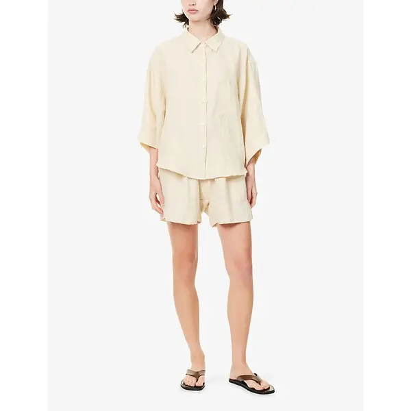 DEIJI STUDIOS Relaxed Linen Shirt And Shorts Set