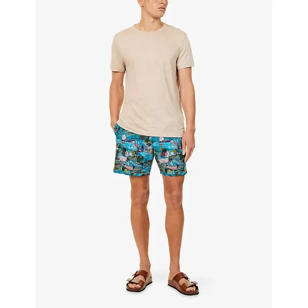 Derek Rose London Scenic Printed Swim Shorts