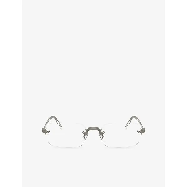 Ray-ban Rb3928v Square-frame Metal Optical Glasses - Grey
