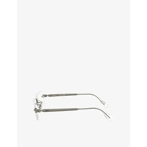 Ray-ban Square-frame Metal Optical Eyeglasses - Grey