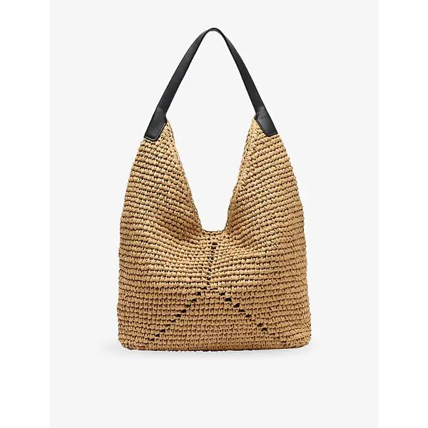 Whistles Triangular Straw Tote Bag