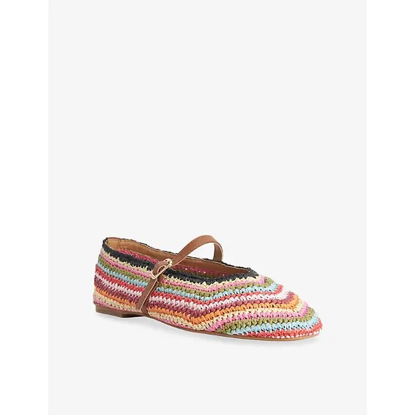 DUNE Haloha Raffia Mary-jane Flats