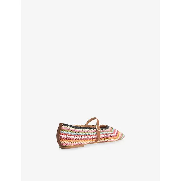 DUNE Haloha Raffia Mary-jane Flats