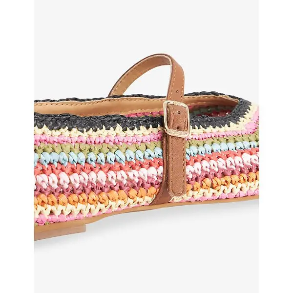 DUNE Haloha Raffia Mary-jane Flats