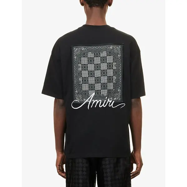 Amiri Ma Check-patch Skate Cotton-jersey T-shirt