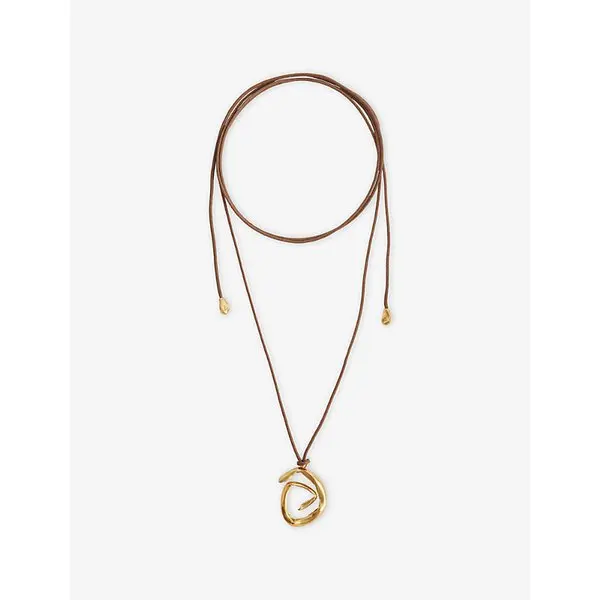 SIMUERO Espiral 18ct -plated Brass Cord Necklace - Gold