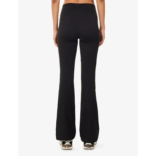 SPORTY & RICH Flared Leg Woven Leggings