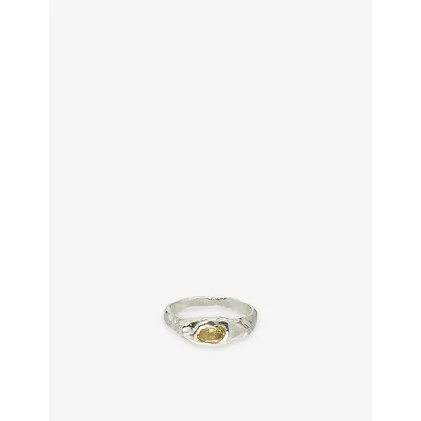 SIMUERO Sterling And Lemon Quartz Ring - Silver
