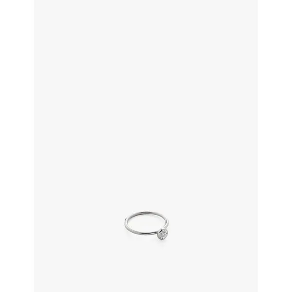 Monica Vinader And 0.06ct Lab-grown Diamond Solitaire Ring - Sterling Silver