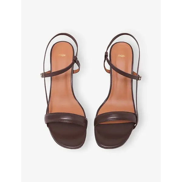Maje Strappy Leather Heeled Sandals