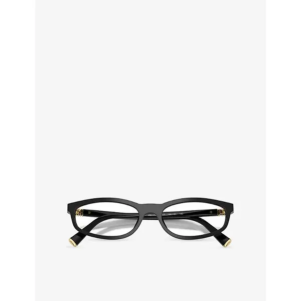 Miu Miu Oval-frame Acetate Eyeglasses - Black