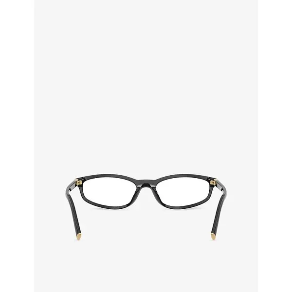 Miu Miu Oval-frame Acetate Eyeglasses - Black