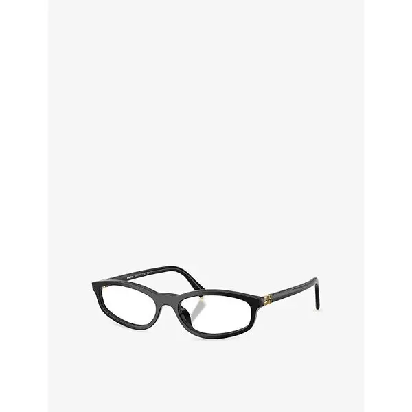 Miu Miu Oval-frame Acetate Eyeglasses - Black
