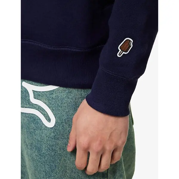 ICECREAM Cone Graphic Zip-up Cotton Hoodie