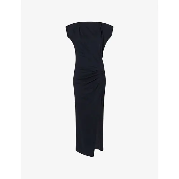 Isabel Marant Étoile Draped Jersey Midi Dress - Black
