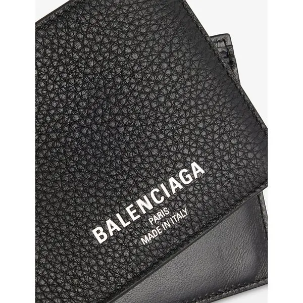 Balenciaga Credit Square Folded Leather Wallet