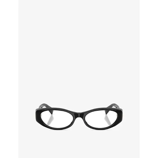 Miu Miu Oval-frame Acetate Eyeglasses - Black