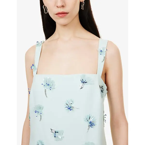 Simkhai Ella Embellished Woven Mini Dress
