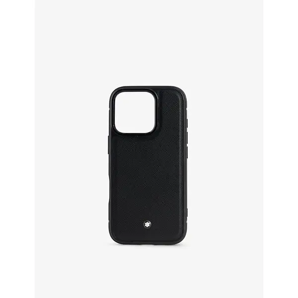 Montblanc Sartorial Iphone 16 Pro Max Leather Phone Case - Black