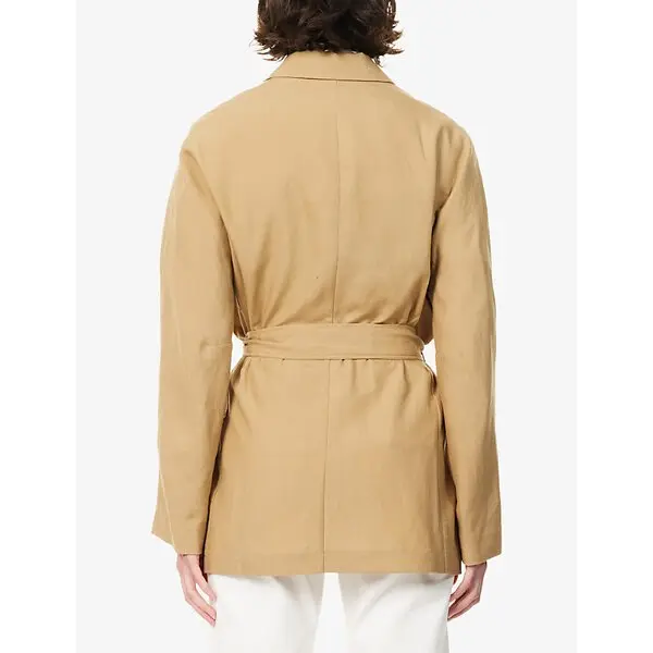 Rag & Bone Mandi Belted Linen-blend Blazer