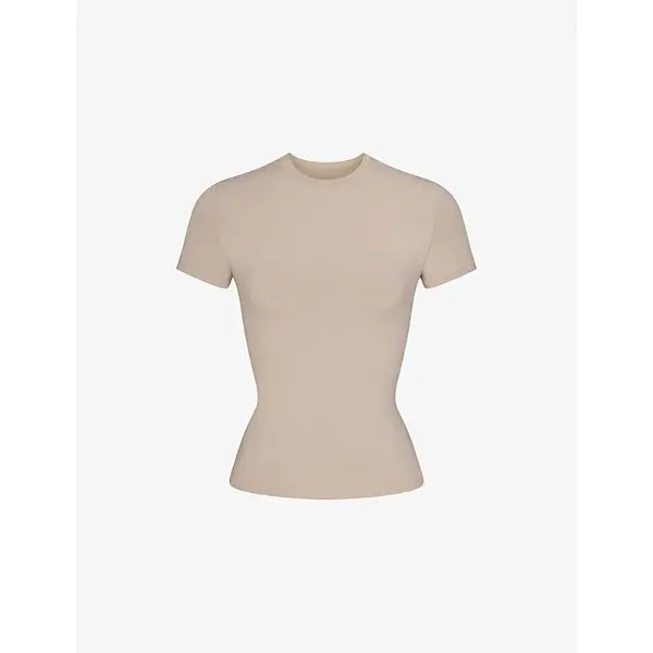 SKIMS Cotton-jersey Slim Fit T-shirt - Stone
