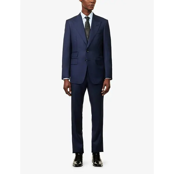 TOM FORD Shelton Single-breasted Wool Suit - Navy