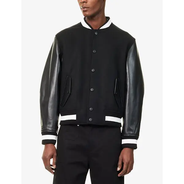 Givenchy Wool And Leather Bomber Jacket
