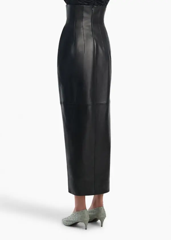 Khaite Luiza Leather Skirt
