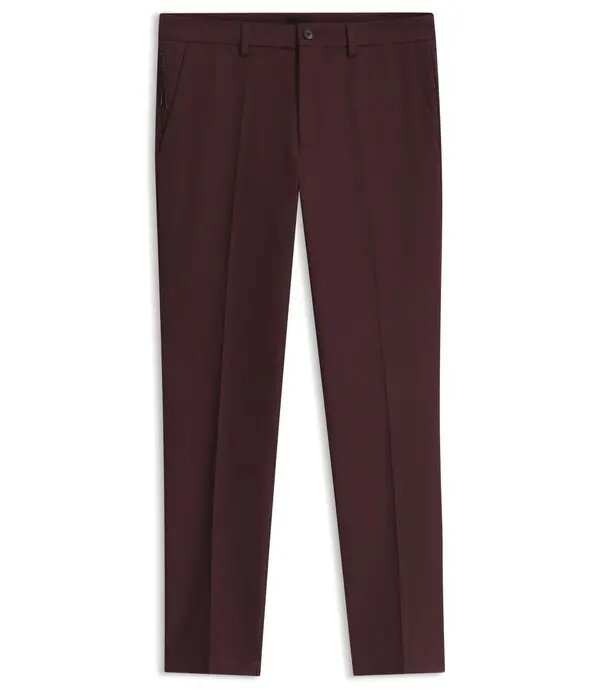 BOSS Slim-fit Stretch Cotton Twill Pants - Brown