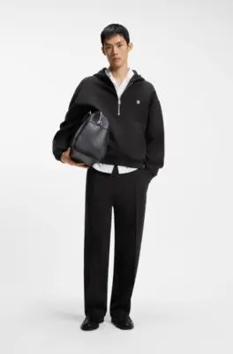 Hugo Relaxed-fit Sweatpants In A Structured Cotton Blend