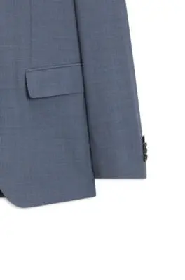 BOSS Two-piece Slim-fit Suit In Patterned Stretch Wool