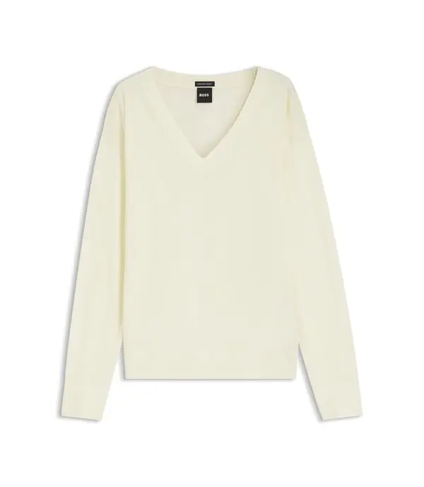 BOSS V-neck Sweater In Merino Wool