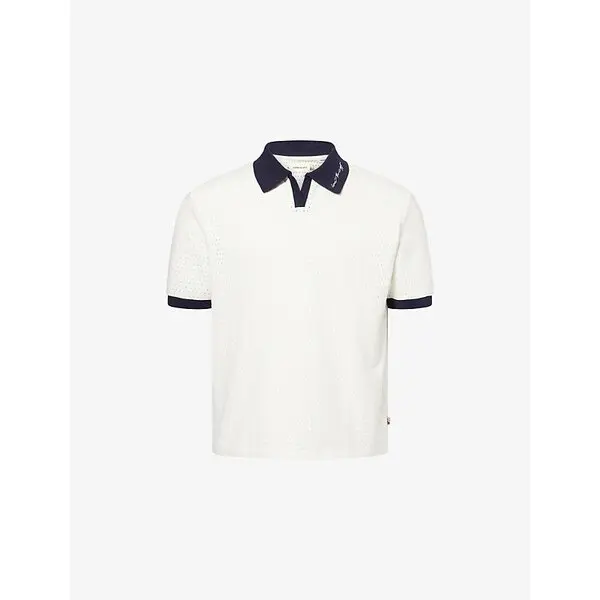 HONOR THE GIFT Colour-block Knitted Polo Top