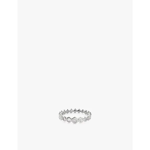 Monica Vinader Sterling-silver And Lab-grown Diamond Eternity Ring