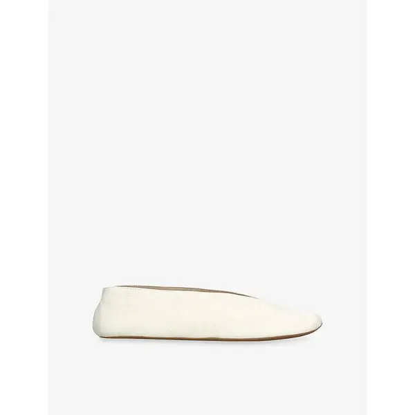 THE ROW Fay Flat Leather Ballet Flats