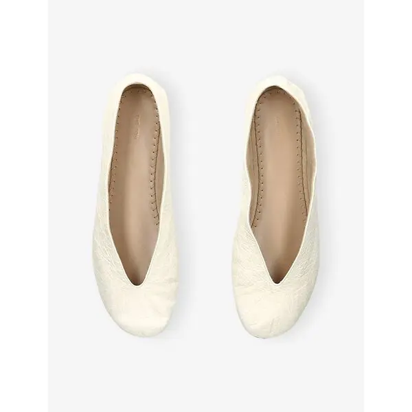 THE ROW Fay Flat Leather Ballet Flats