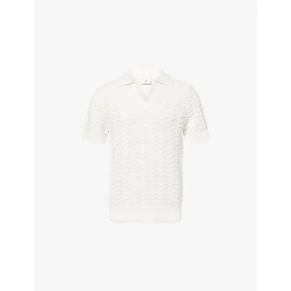 CHE Ripple Wave Knitted Polo Top