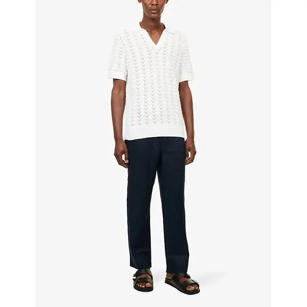 CHE Ripple Wave Knitted Polo Top