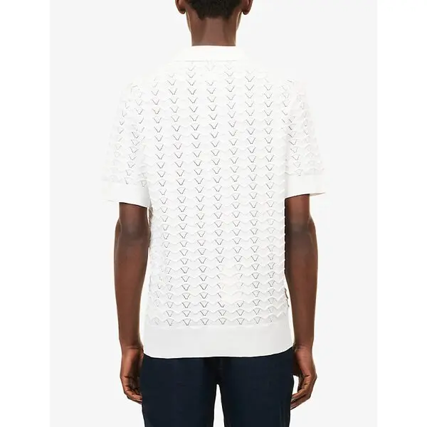 CHE Ripple Wave Knitted Polo Top