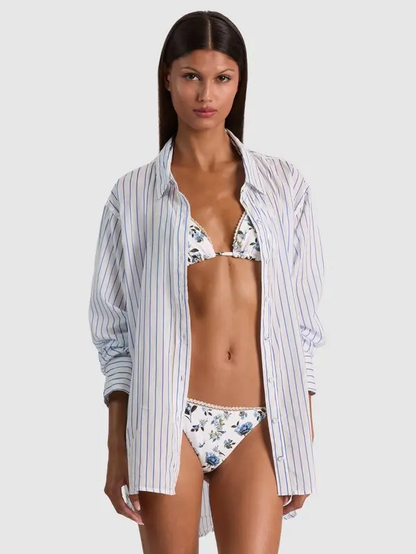 Alice + Olivia X Coniglio Palm Beach Printed Button-down Shirt - Stripe