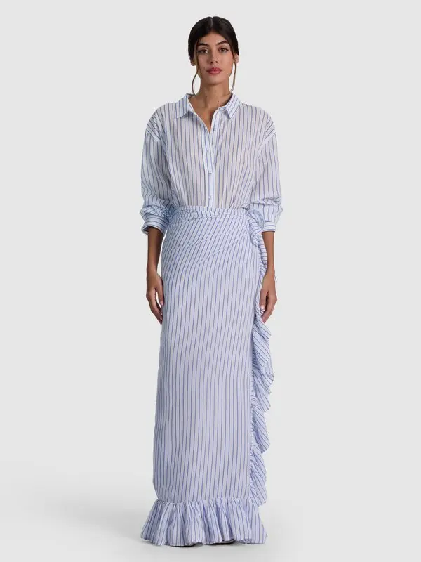Alice + Olivia X Coniglio Palm Beach Printed Button-down Shirt - Stripe