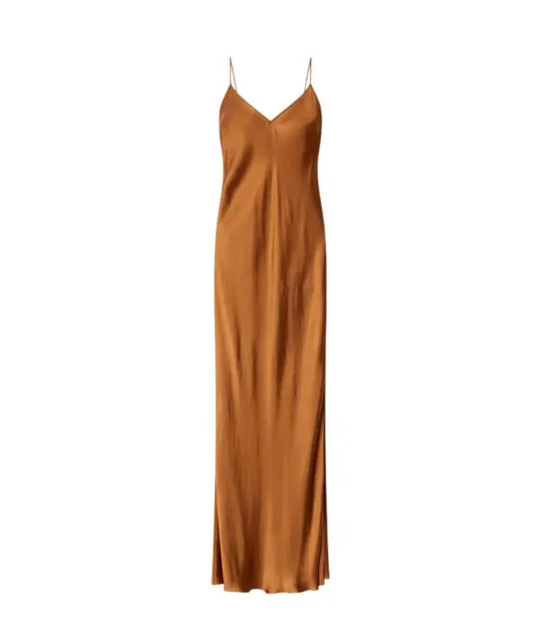 Isabel Marant Étoile Nevana Satin Maxi Dress - Caramel