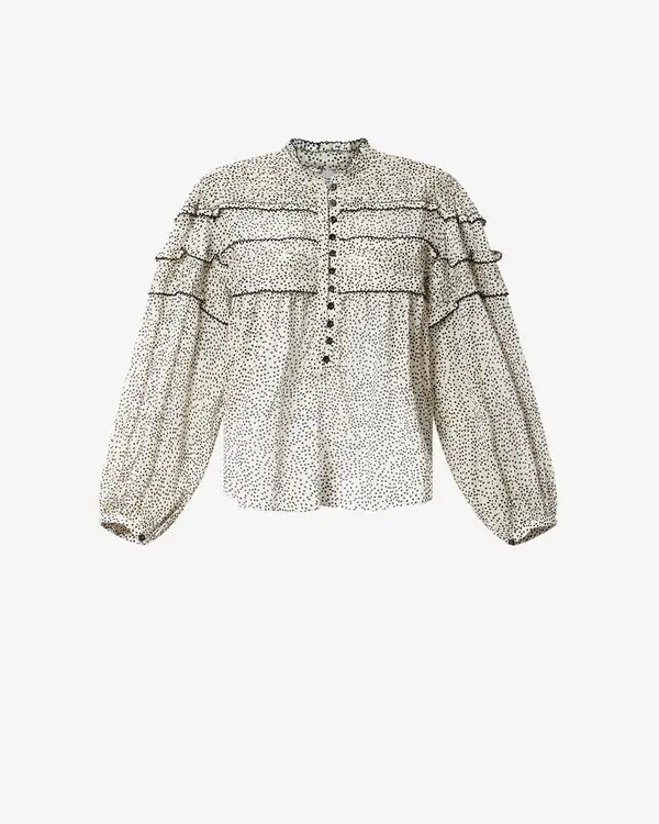 MARANT ETOILE Doane Top - Ecru/black